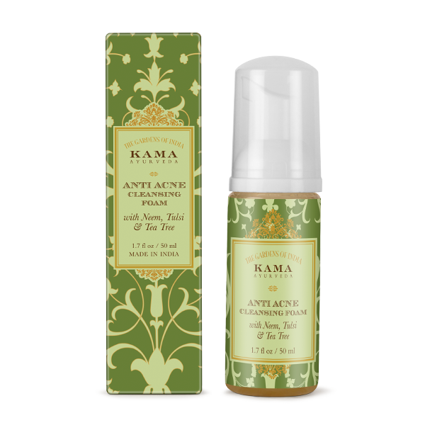 Anti Acne Cleansing Foam For Soft Healthy Skin Kama Ayurveda